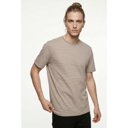 Only & Sons Rundhalsshirt ONLY & SONS "ONSFRED LIFE RLX SS STRIPE TEE NOOS", Jungen, Gr. L, desert taupe stripes:gardenia, Jersey, Obermaterial: 100% Baumwolle, gestreift, relaxed fit normal, Rundhals, Shirts Rundhalsshirt