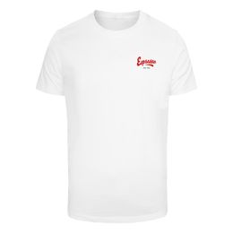 T-Shirt MisterTee "MisterTee Espresso Veloce Tee", Jungen, Gr. S, wei&szlig;, 100% Baumwolle, bedruckt, normal, Rundhals, Shirts T-Shirt