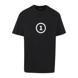 T-Shirt "Upscale by Mister Tee Strictly Businnes Oversize Tee", Jungen, Gr. L, schwarz, 100% Baumwolle, UPSCALE BY MISTER TEE, bedruckt, oversize, Rundhals, Shirts T-Shirt
