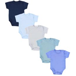 Kurzarmwickelbody TUPTAM "Wickelbody Baby Jungen Kurzarm Wickelbody 5er Set", Jungen, Gr. 80, N-Gr, gr&uuml;n (farbenmix 10), Obermaterial: 100% Baumwolle CO., Bodys