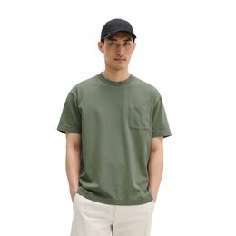 Marc O'Polo T-Shirt MARC O'POLO "aus schwerem Bio-Baumwoll-Jersey", Jungen, Gr. L, gr&uuml;n (saddle gray), Obermaterial: 100% Baumwolle, unifarben, Basic, relaxed fit, Rundhals, normaler Saum, Shirts T-Shirt