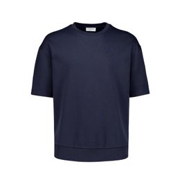 Kurzarmshirt LINDBERGH "T-Shirt (Kurzarm) Oversize Fit", Jungen, Gr. L, navy, Obermaterial: 60% Baumwolle, 40% Polyester, unifarben, oversize, Rundhals, Shirts