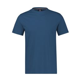 T-Shirt Lerros "T-Shirt mit Rundhalsausschnitt", Jungen, Gr. L, blau (storm blau), 100% Baumwolle, Rundhals, Shirts T-Shirt, Herren Shirt aus 100% Baumwolle, einfarbig, Jersey-Qualit&auml;t