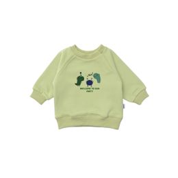 Sweatshirt Liliput "Halloween Partycrew", Jungen, Gr. 110/116, gr&uuml;n (hellgr&uuml;n), 80% Baumwolle, 20% Polyester, bedruckt, normal, Rundhals, Sweatshirts Sweatshirt, mit elastischen B&uuml;ndchen