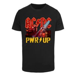 T-Shirt Merchcode "Merchcode Herren ACDC - PWRUP Stage Lights T-Shirt", Jungen, Gr. L, schwarz, 100% Baumwolle, bedruckt, normal, Rundhals, Shirts T-Shirt