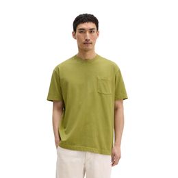 Marc O'Polo T-Shirt MARC O'POLO "aus schwerem Bio-Baumwoll-Jersey", Jungen, Gr. S, gr&uuml;n (vibrant fern), Obermaterial: 100% Baumwolle, unifarben, Basic, relaxed fit, Rundhals, normaler Saum, Shirts T-Shirt