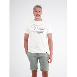 T-Shirt Lerros "T-Shirt aus 100 % Baumwolle mit Brustprint", Jungen, Gr. L, broken wei&szlig;, 100% Baumwolle, Rundhals, Shirts T-Shirt