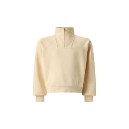 Sweatshirt Champion "SPORTWEAR HALF ZIP Loose Fit", M&auml;dchen, Gr. L, lwo, Obermaterial: 73% Baumwolle, 27% Polyester, Sweatshirts Sweatshirt