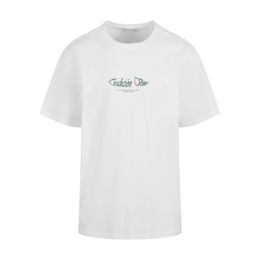 T-Shirt "Upscale by Mister Tee Pelea De Gallos Oversize Tee", Jungen, Gr. XXL, wei&szlig;, 100% Baumwolle, UPSCALE BY MISTER TEE, bedruckt, oversize, Rundhals, Shirts T-Shirt