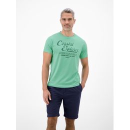T-Shirt Lerros "T-Shirt aus 100 % Baumwolle mit Brustprint", Jungen, Gr. L, mint water, 100% Baumwolle, Rundhals, Shirts T-Shirt
