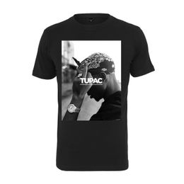 Kurzarmshirt Merchcode "Merchcode Herren 2Pac F*ck The World Tee", Jungen, Gr. L, schwarz, 100% Baumwolle, bedruckt, normal, Rundhals, Shirts