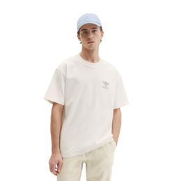Marc O'Polo T-Shirt MARC O'POLO "mit beidseitigen Insektenprints", Jungen, Gr. 3XL, silky wei&szlig;, Obermaterial: 100% Baumwolle, unifarben, Basic, loose fit, Rundhals, Shirts T-Shirt
