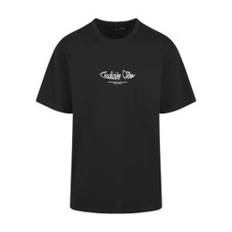 T-Shirt "Upscale by Mister Tee Pelea De Gallos Oversize Tee", Jungen, Gr. L, schwarz, 100% Baumwolle, UPSCALE BY MISTER TEE, bedruckt, oversize, Rundhals, Shirts T-Shirt
