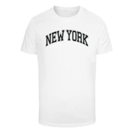 T-Shirt MisterTee "MisterTee NY Wording Tee", Jungen, Gr. L, wei&szlig;, 100% Baumwolle, bedruckt, normal, Rundhals, Shirts T-Shirt