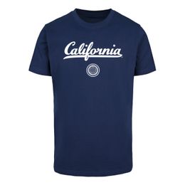 T-Shirt Merchcode "Merchcode Herren CAL Bear Tee", Jungen, Gr. S, lightnavy, 100% Baumwolle, bedruckt, normal, Rundhals, Shirts T-Shirt