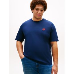Tommy Hilfiger Big & Tall T-Shirt "BT-SCRIPT MONOGRAM SWIMSHOP", Jungen, Gr. XXL, carbon navy, Single Jersey, Obermaterial: 100% Baumwolle, TOMMY HILFIGER BIG & TALL, regular fit normal, Rundhals, Shirts T-Shirt, Gro&szlig;e Gr&ouml;&szlig;en, Jersey, Logo-Stickerei