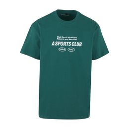 T-Shirt "Upscale by Mister Tee A Sportsclub Oversize Tee", Jungen, Gr. XS, gr&uuml;n, 100% Baumwolle, UPSCALE BY MISTER TEE, bedruckt, oversize, Rundhals, Shirts T-Shirt