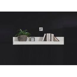 Wandboard Home Affaire "Carat, modernes Wandregal, Wandhalter mit Ablagefach, 150 cm breit", wei&szlig; (wei&szlig;, wei&szlig; hochglanz), B:150cm H:22cm T:18cm, Holzwerkstoff, Regale, Wandboard, vielseitig einsetzbares H&auml;ngeregal, in Wei&szlig; Hochglanz