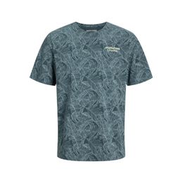 Jack & Jones Rundhalsshirt JACK & JONES "JORFRIDAY TEE SS CREW NECK WEH", Jungen, Gr. XS, stargazer, Jersey, Obermaterial: 60% Baumwolle, 40% Polyester, bedruckt, regular fit normal, Rundhals, Shirts Rundhalsshirt