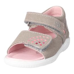 Sandale Pepino BY RICOSTA "Tiana WMS: mittel", M&auml;dchen, Gr. 22, tundra, rosa, Leder, Lederimitat, bestickt, Schuhe Sandale, Babyschuh, Sandale mit Stickerei, Gr&ouml;&szlig;enschabole zum Download