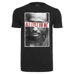 T-Shirt Merchcode "Merchcode Herren 2Pac All Eyez On Me Tee", Jungen, Gr. XS, schwarz, 100% Baumwolle, bedruckt, normal, Rundhals, Shirts T-Shirt