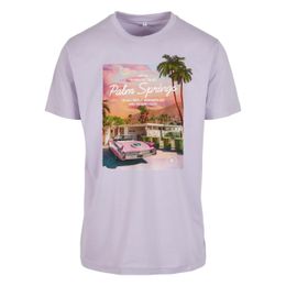 T-Shirt MisterTee "MisterTee Palms Springs Tee", Jungen, Gr. S, lila, 100% Baumwolle, unifarben, normal, Rundhals, Shirts T-Shirt