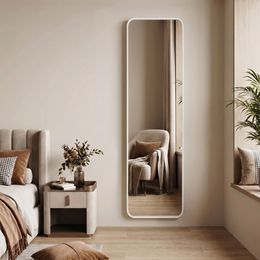 Spiegel OTTO HOME "Standspiegel Addrik, wahlweise in 2 Gr&ouml;&szlig;en 150x40cm oder 160x50cm", wei&szlig;, B:40cm H:150cm T:2,7cm, Glas, Spiegel, Ganzk&ouml;rperspiegel mit Sicherheitsglas, in verschiedenen Farben