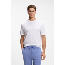 T-Shirt BOSS Green, Jungen, Gr. S, wei&szlig;100, Jersey, Obermaterial: 100% Baumwolle, unifarben, regular fit normal, Rundhals, Shirts T-Shirt, R&uuml;ckendruck, Regular Fit, reine Baumwolle