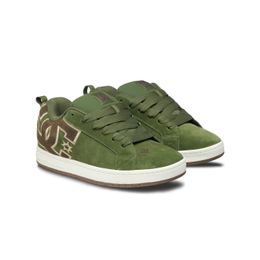 Sneaker DC Shoes "Court Graffik", Herren, Gr. 44 EU, wei&szlig; (olive, sanftes wei&szlig;), Obermaterial:57.05% Leder, 28.2% Synthetikmaterial, 13.87% Polyester, 0.88% Textil., Schuhe Sneaker