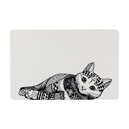 Trixie Napfunterlage Zentangle 44&times;28cm wei&szlig;/schwarz