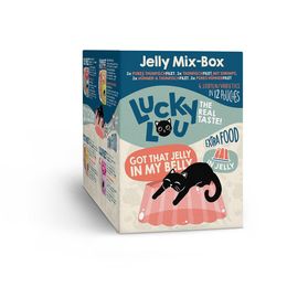 Lucky Lou Extra Food Jelly Mix-Box Katzen-Nassfutter getreidefrei 12x70g