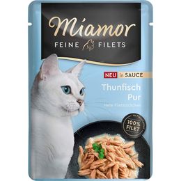 Miamor Feine Filets in Sauce Thunfisch Pur Katzen-Nassfutter getreidefrei 24x100g