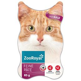ZooRoyal Feine Pat&eacute; mit Kalb Katzen-Nassfutter ohne Zuckerzusatz 18x85g