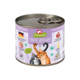 Granatapet Katze - Delicatessen Ente & Gefl&uuml;gel Katzen-Nassfutter getreidefrei 6x200g