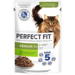 Perfect Fit Senior Truthahn & Karotten Katzen-Nassfutter ohne Weizen 12x85g