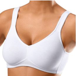 petite fleur by Lascana Damen Soft-BH, bordeaux+wei&szlig;, Gr&ouml;&szlig;e 105E