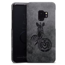 DeinDesign Galaxy S9 Handy Premium Case Smartphone Handyh&uuml;lle Schutzh&uuml;lle matt Official Licensed Product Msv Duisburg Zebra Premium Case