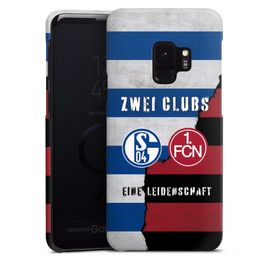 DeinDesign Galaxy S9 Handy Premium Case Smartphone Handyh&uuml;lle Schutzh&uuml;lle matt Friendship 1. Fc N&uuml;rnberg Fc Schalke 04 Premium Case
