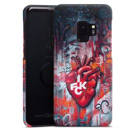 DeinDesign Galaxy S9 Handy Premium Case Smartphone Handyh&uuml;lle Schutzh&uuml;lle matt 1. Fck 1. Fc Kaiserslautern Heart Premium Case