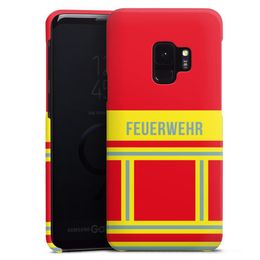DeinDesign Galaxy S9 Handy Premium Case Smartphone Handyh&uuml;lle Schutzh&uuml;lle matt Fire Fighters Life Saver Fire Fighter Premium Case