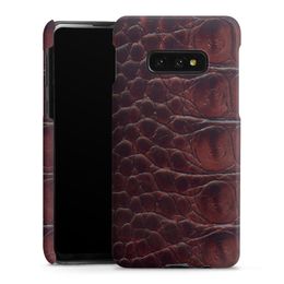 DeinDesign Galaxy S10e Handy Premium Case Smartphone Handyh&uuml;lle Schutzh&uuml;lle matt Leather Crocodile Animal Print Premium Case