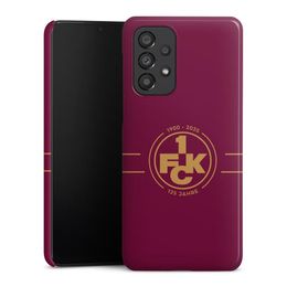 DeinDesign Galaxy A33 5G Handy Premium Case Smartphone Handyh&uuml;lle Schutzh&uuml;lle gl&auml;nzend 125 Jahre Official Licensed Product 1. Fc Kaiserslautern Premium Case