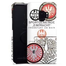 DeinDesign Galaxy S9 Handy Premium Case Smartphone Handyh&uuml;lle Schutzh&uuml;lle matt Retro Eintracht Frankfurt Official Licensed Product Premium Case