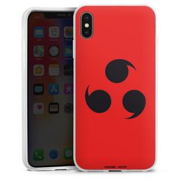 DeinDesign iPhone Xs Max Handy Silikon H&uuml;lle Case transparent Handyh&uuml;lle Official Licensed Product Naruto Shippuden Sharingan Silikon Case