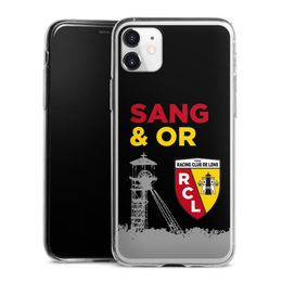 DeinDesign iPhone 11 Handy Slim Case Silikon Handyh&uuml;lle transparent H&uuml;lle extra d&uuml;nn Official Licensed Product Racing Club De Lens Rcl Silikon Slim Case
