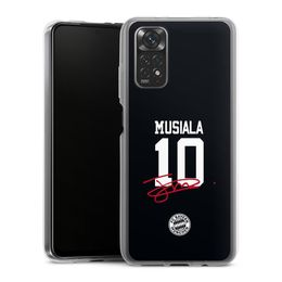 DeinDesign Xiaomi Redmi Note 11S Handy Silikon H&uuml;lle Case transparent Handyh&uuml;lle Jamal Musiala Fcb Fc Bayern M&uuml;nchen Silikon Case