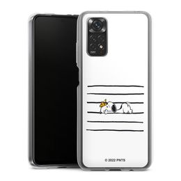 DeinDesign Xiaomi Redmi Note 11S Handy Silikon H&uuml;lle Case transparent Handyh&uuml;lle Snoopy Dog Peanuts Silikon Case