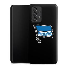 DeinDesign Galaxy A33 5G Handy Premium Case Smartphone Handyh&uuml;lle Schutzh&uuml;lle gl&auml;nzend Hertha Bsc Logo Official Licensed Product Premium Case