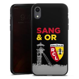 DeinDesign iPhone Xr Handy Silikon H&uuml;lle Case schwarz Handyh&uuml;lle Racing Club De Lens Official Licensed Product Rcl