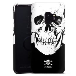 DeinDesign Galaxy S9 Handy Premium Case Smartphone Handyh&uuml;lle Schutzh&uuml;lle matt Totenkopf Fc St. Pauli Official Licensed Product Premium Case